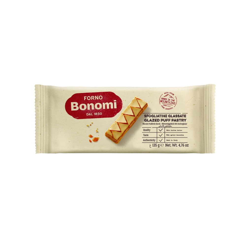 BONOMI GLAZED PUFF PASTRY BISCUIT - Bottega Mediterranea